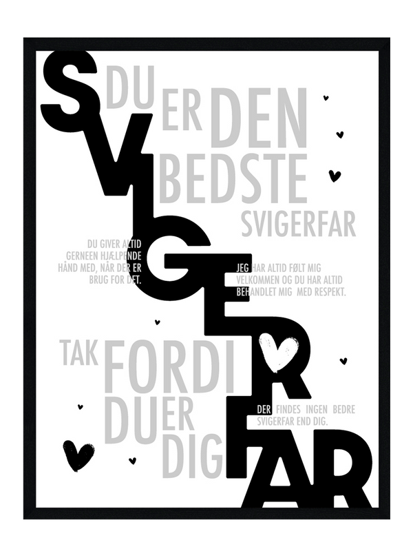 Svigerfar Plakat | Køb en Sød Svigerfar Plakat