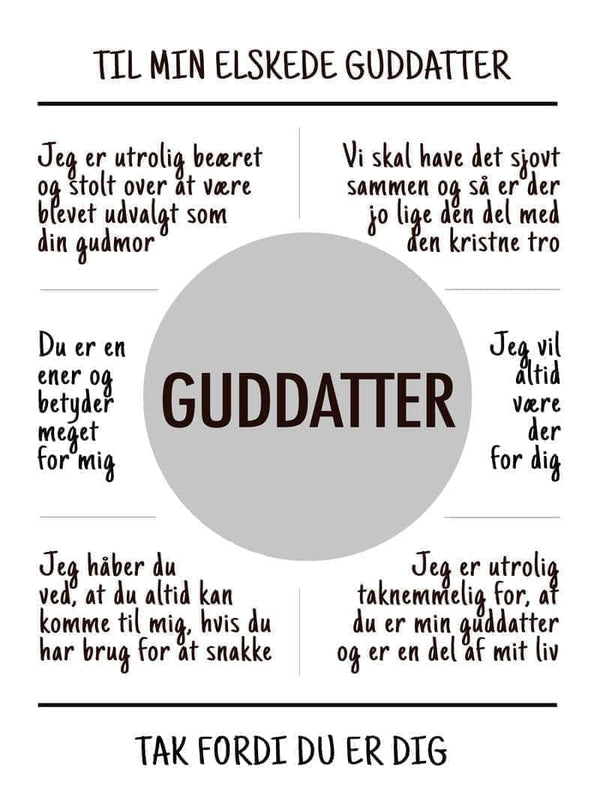 → Guddatter plakat - Køb citat plakater fra 29 kr!