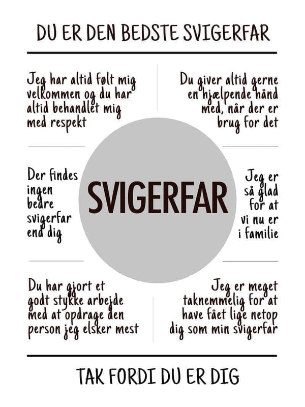 Svigerfar plakat